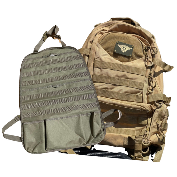 Tactical Dad Diaperbag/Backpack with Tactical Dad Car Seat Organizer
